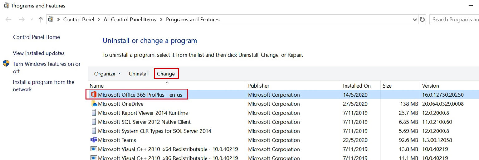 How to Repair Microsoft Office 365 ProPlus - WhatisMyLocalIP