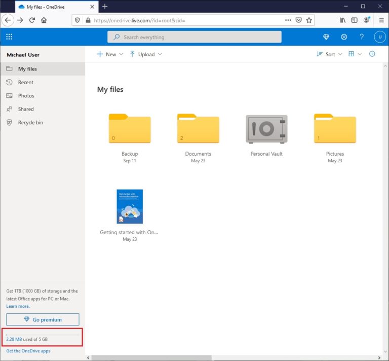 How to Find current Storage Status of Microsoft OneDrive Account ...