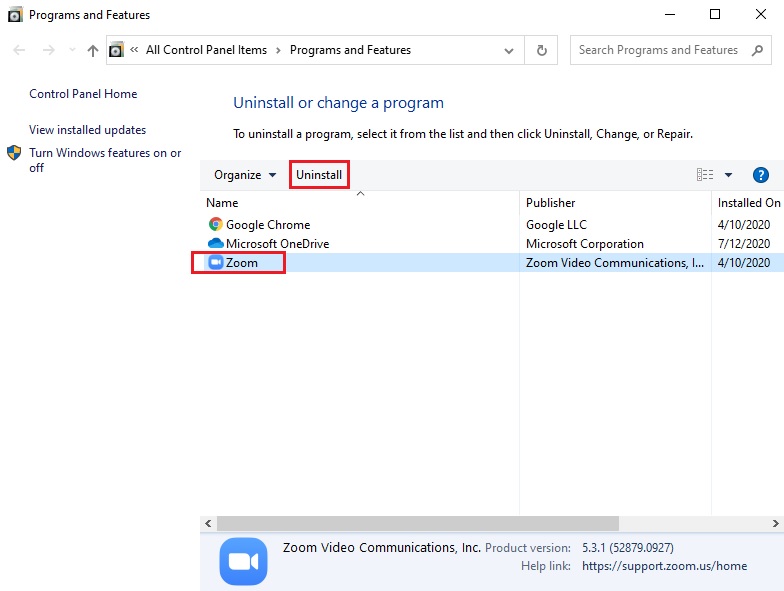 How to Uninstall Zoom on Windows 10 - WhatisMyLocalIP